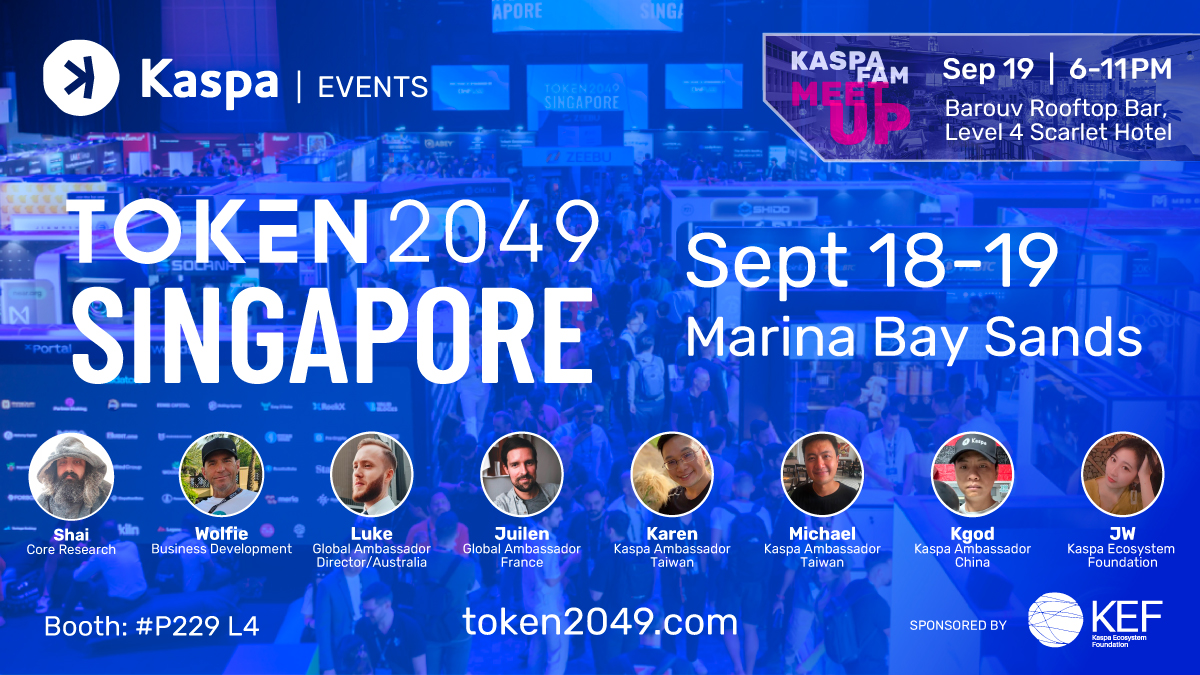 The Official Kaspa X Profile: 🔥The #KaspaWorldTour 2024 continues!🌏 Join the Kaspa crew in # ...