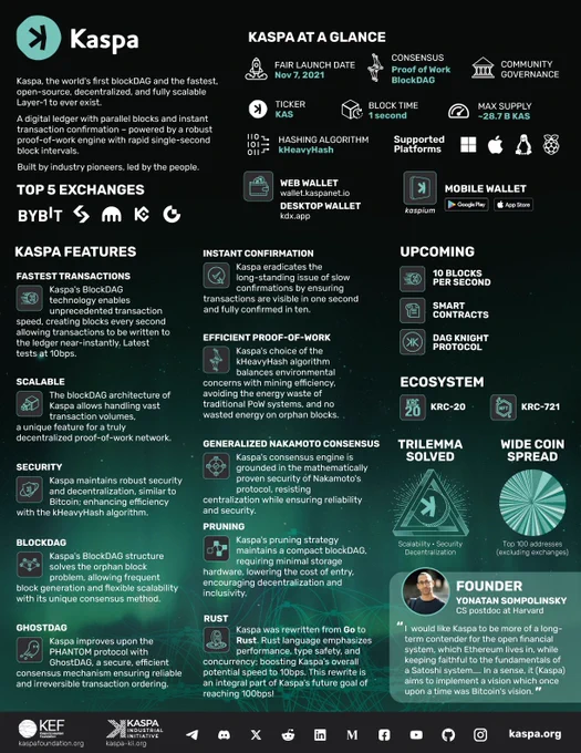 The Official Kaspa X Profile: For those needing a simple one pager on ...